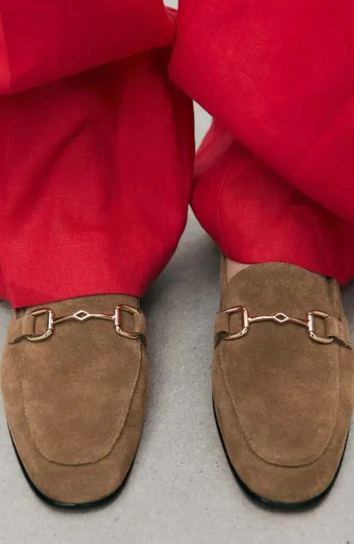 Mango Moc Toe Loafer With Bit Hardware