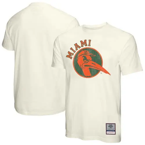 Mitchell & Ness Miami Hurricanes Vintage Tone T-shirt - Cream