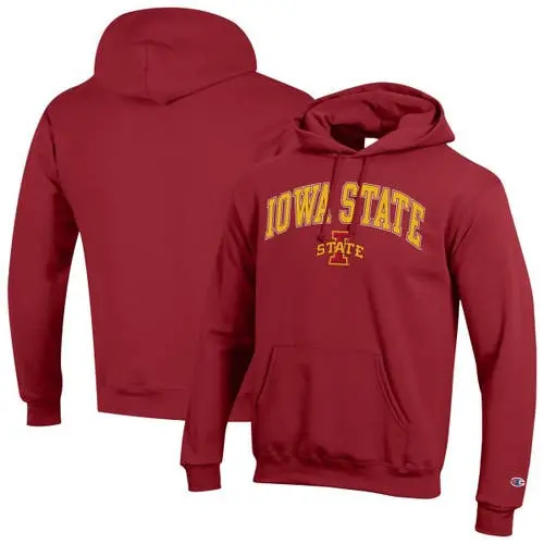 Champion Iowa State Cyclones Arched Logo Fleece Pullover Hoodie - Cardinal