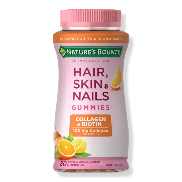 NATURE'S BOUNTY Tropical Citrus Hair, Skin & Nails Collagen & Biotin Gummy Vitamins - One-color
