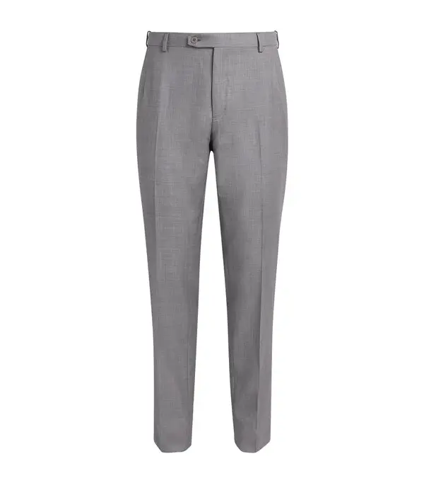 Brioni Wool Straight Leg Trousers