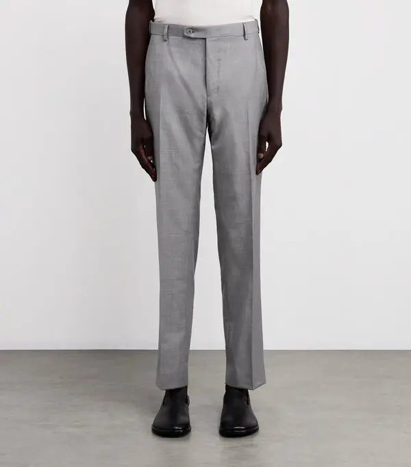 Brioni Wool Straight Leg Trousers