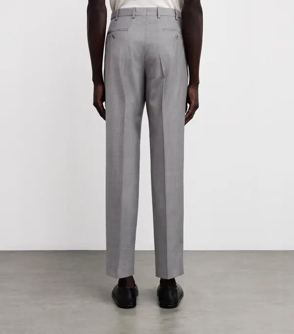 Brioni Wool Straight Leg Trousers