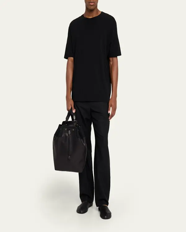 THE ROW Spring 11 Canvas And Leather Backpack
