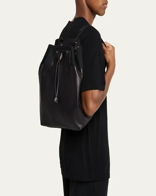 THE ROW Spring 11 Canvas And Leather Backpack