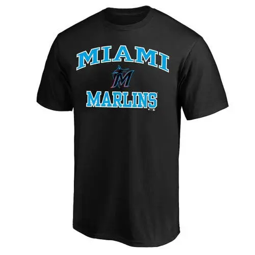Profile Miami Marlins Big & Tall Heart & Soul T-shirt - Black
