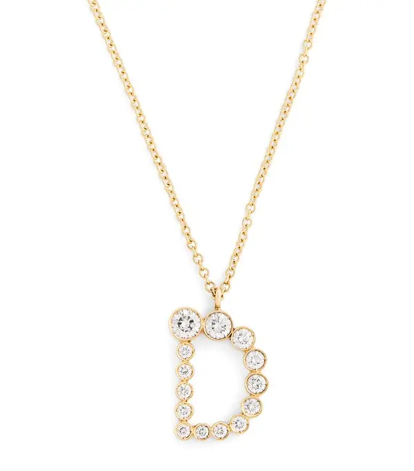 Sophie Bille Brahe Yellow And Diamond Soprano 'd' Necklace - Gold