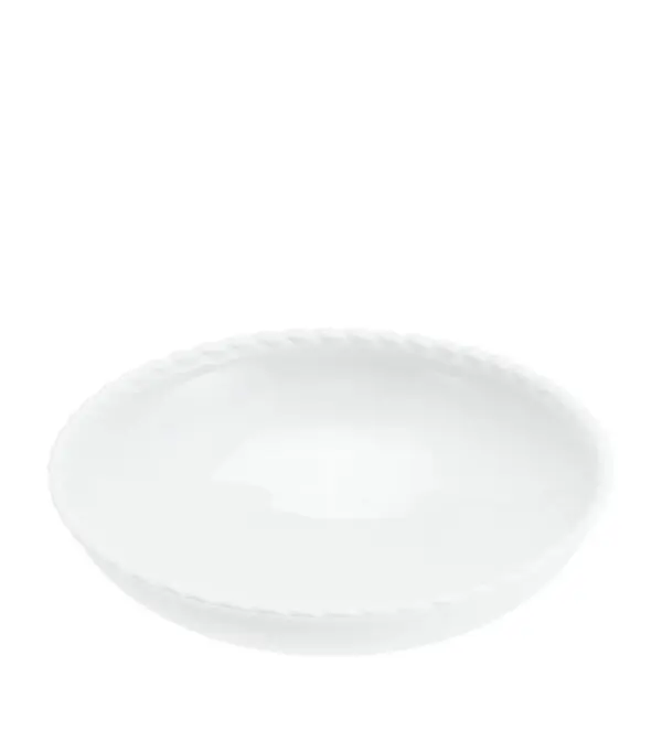 Christofle Porcelain Babylone Pasta Plate - White