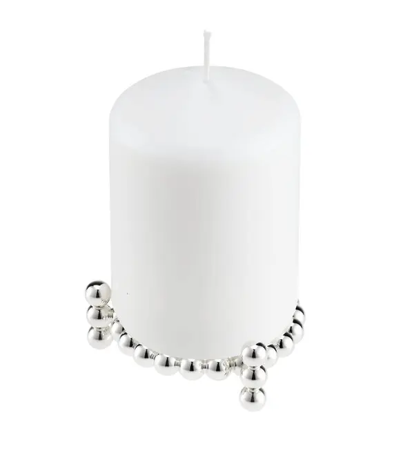 Christofle Plated Perles Candle Jewel - Silver