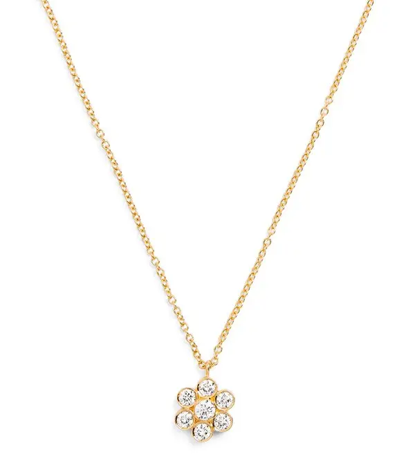 Sophie Bille Brahe Fleur Diamond Pendant Necklace - Gold