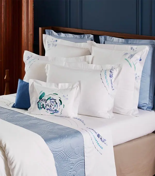 YVES DELORME COUTURE Pima Cotton Abysses King Oxford Pillowcase Pair