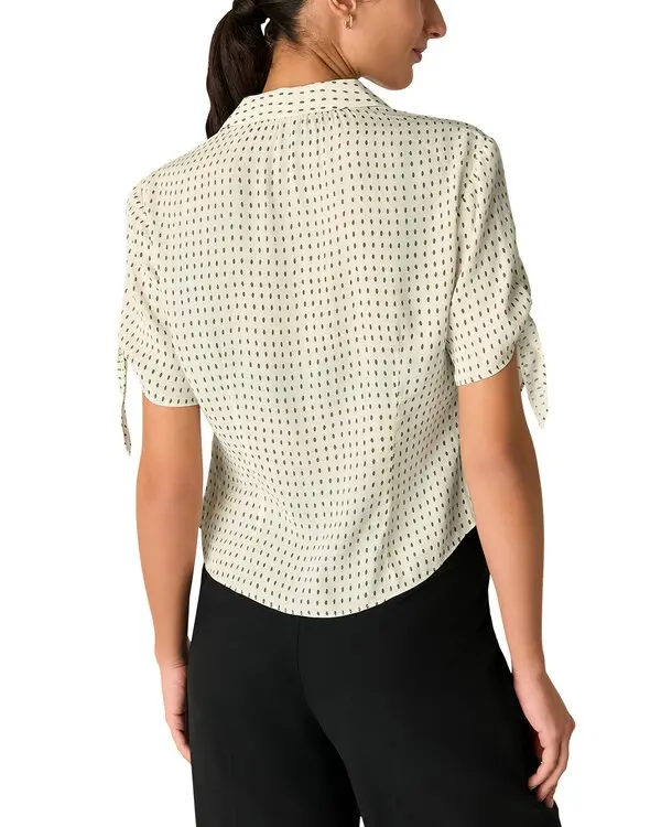 Whistles Oval Spot Tie Sleeve Shirt