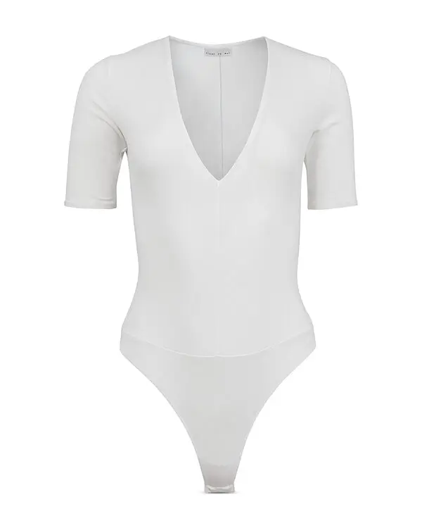 FLEUR DU MAL Deep Plunge Bodysuit