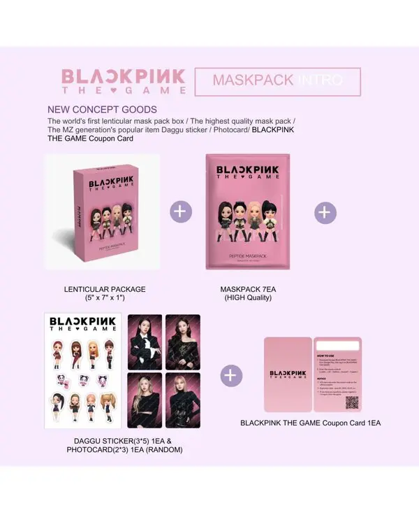 SIIA COSMETICS X22;blackpink The Game" Maskpack Set
