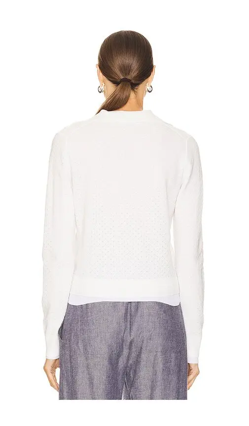 Vince Double Layer Mesh Cardigan