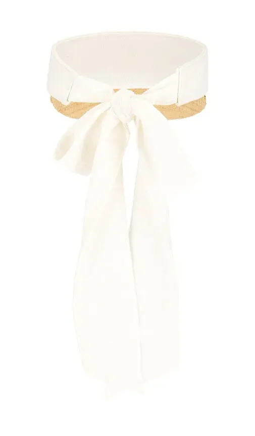 Ruslan Baginskiy Straw Braid & Linen Visor