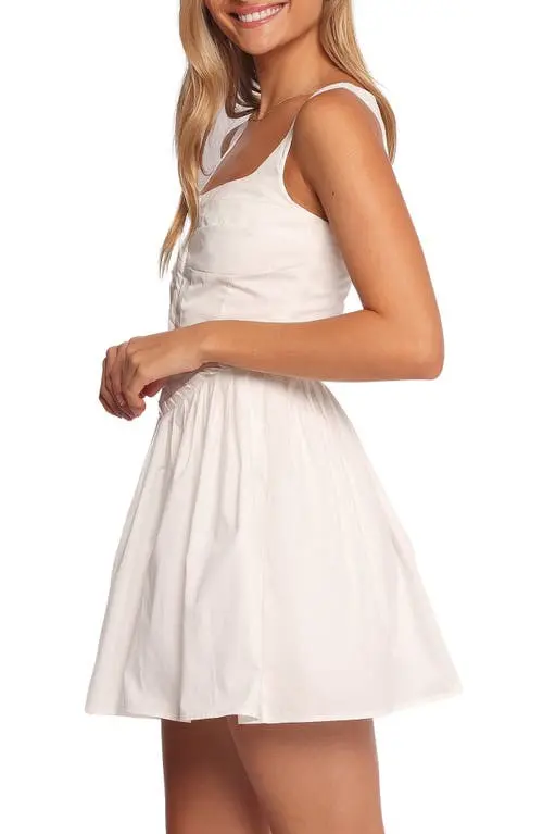 Petal & Pup Gale Sleeveless Fit & Flare Mini Dress - White | Editorialist