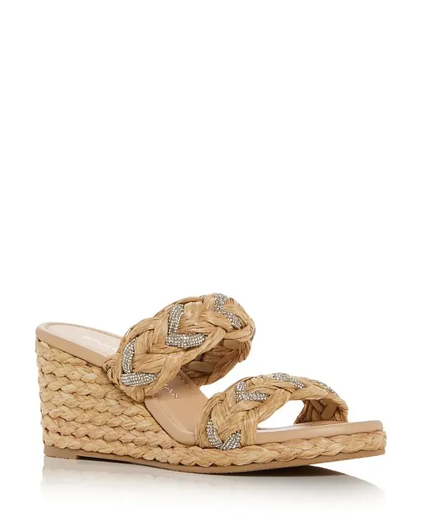 STUART WEITZMAN Espadrille Wedge Sandals - Natural