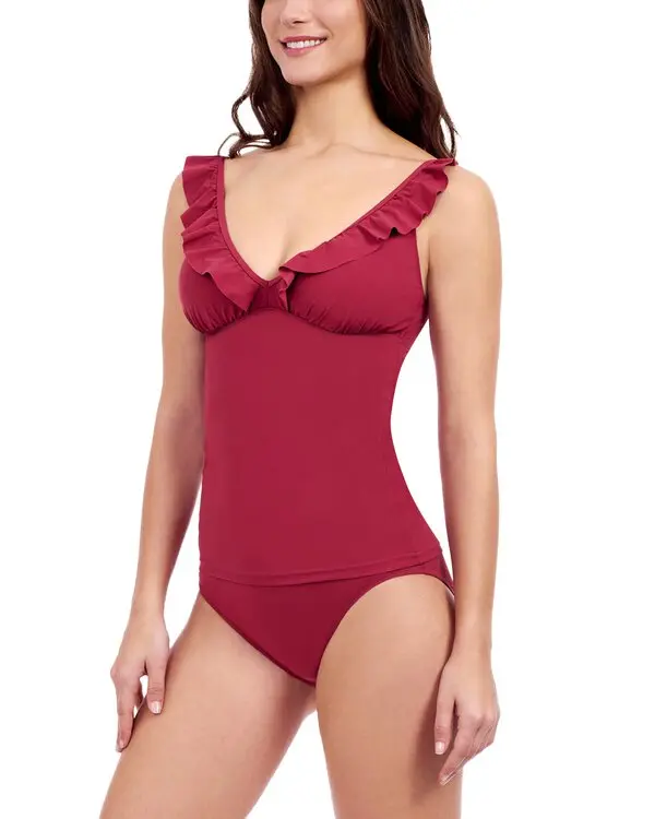 GOTTEX D Cup V-neck Ruffle Tankini