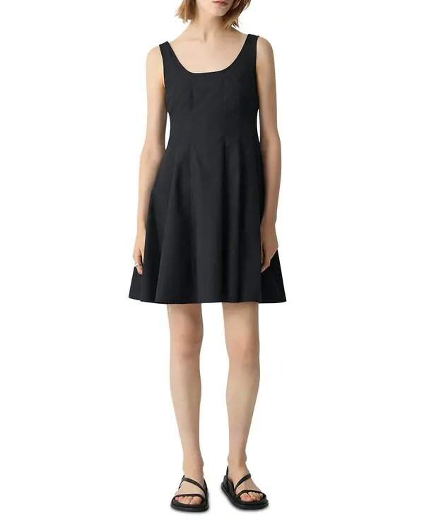Theory Sleeveless Poplin Mini Dress