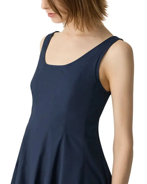 Theory Sleeveless Poplin Mini Dress - Nocturnal Navy