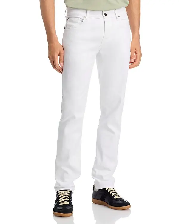 7 For All Mankind Luxe Performance Plus Slimmy Tapered Slim Fit Jeans - White