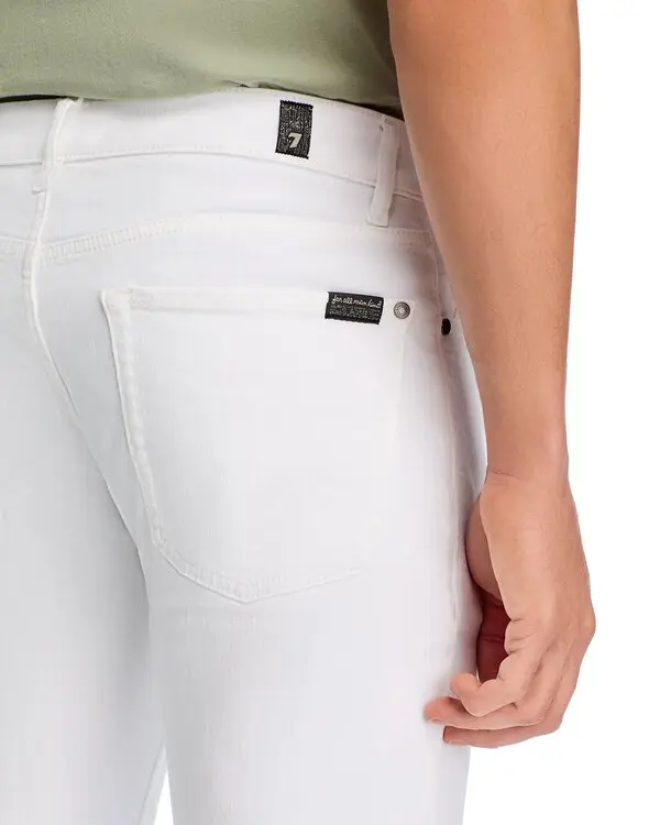 7 For All Mankind Luxe Performance Plus Slimmy Tapered Slim Fit Jeans - White