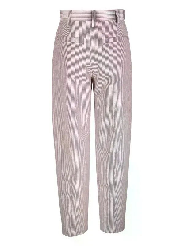 Brunello Cucinelli Striped Trousers - Red