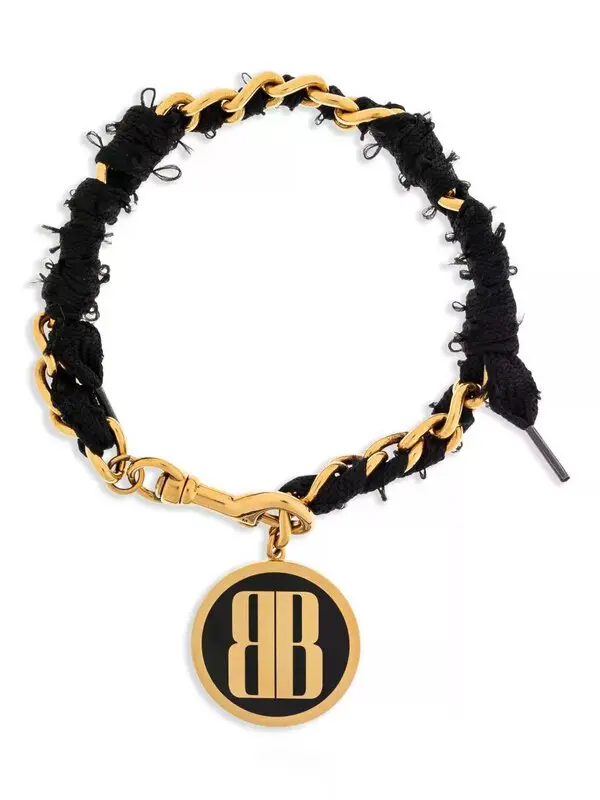 Balenciaga Logo-pendant Necklace - Gold