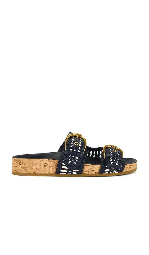Veronica Beard Prue Woven Sandal - Eclipse