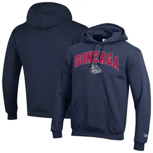 Champion Gonzaga Bulldogs Arched Logo Fleece Pullover Hoodie - Navy