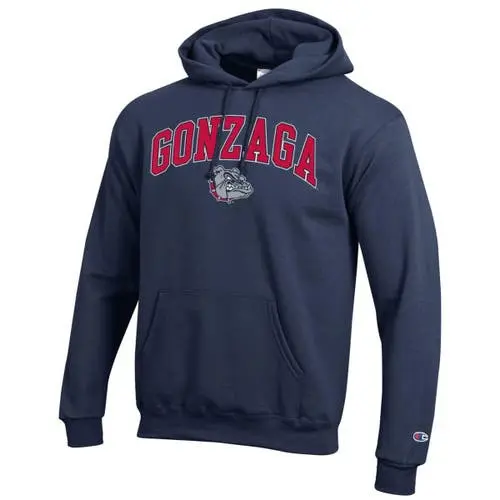 Champion Gonzaga Bulldogs Arched Logo Fleece Pullover Hoodie - Navy
