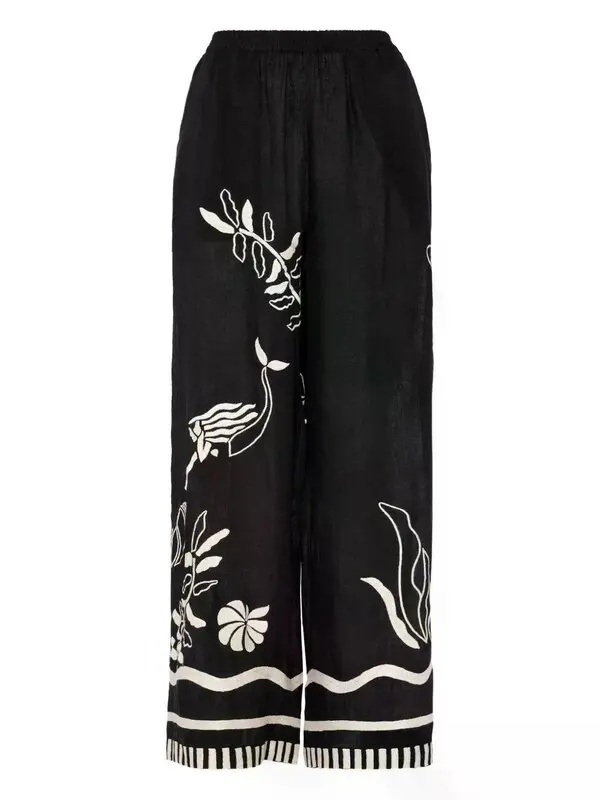 ERES Octopus Wide-leg Trousers - Black
