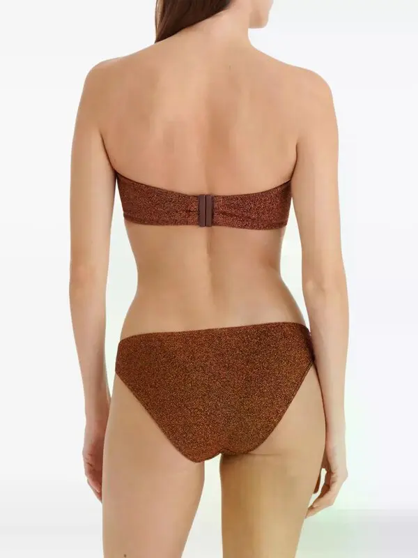ERES Flamboyant Ruched Bandeau Bikini Top - Brown