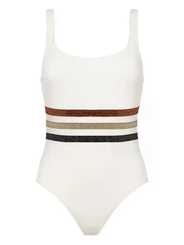 ERES Radieux Striped-waistband Swimsuit - White