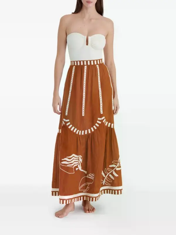 ERES Starfish Maxi Skirt - Brown