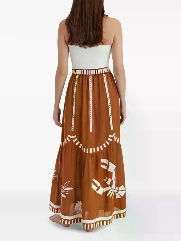 ERES Starfish Maxi Skirt - Brown