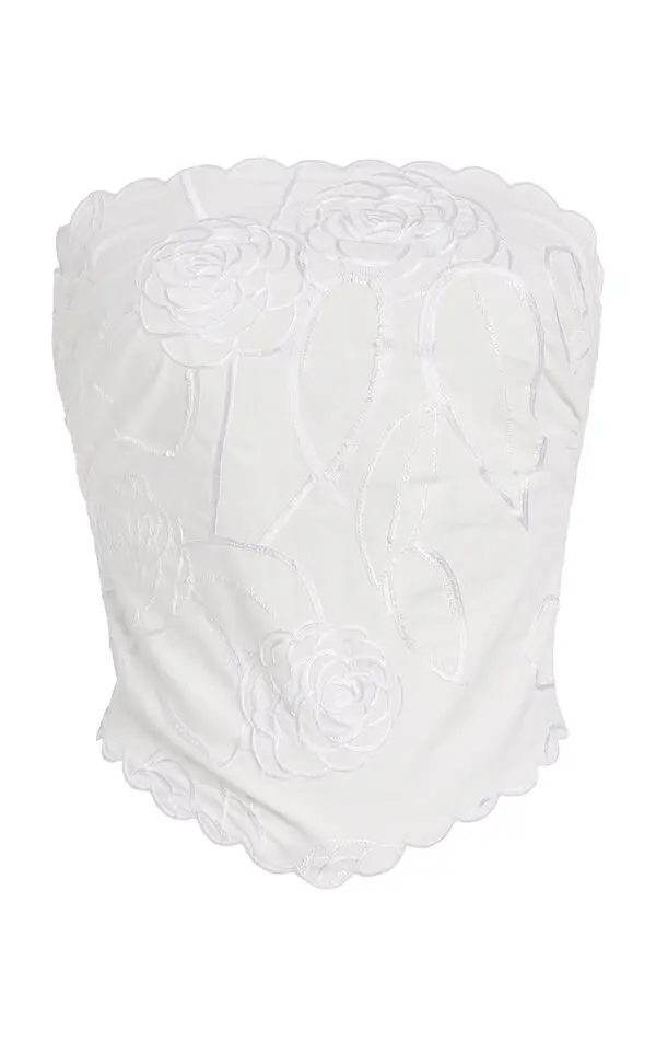 Bernadette Camellia-embroidered Top