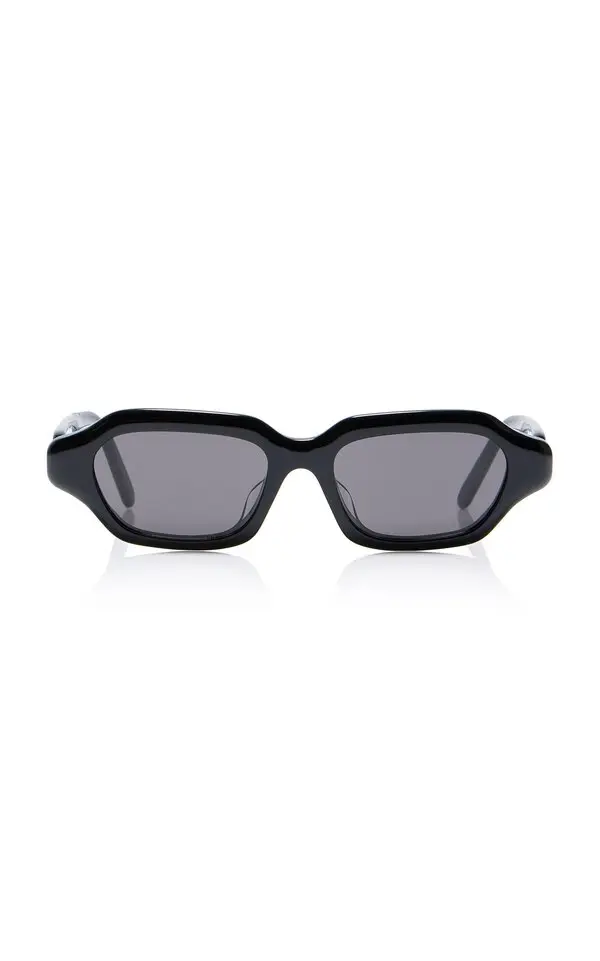 Loewe Slim Rectangle-frame Sunglasses - Black