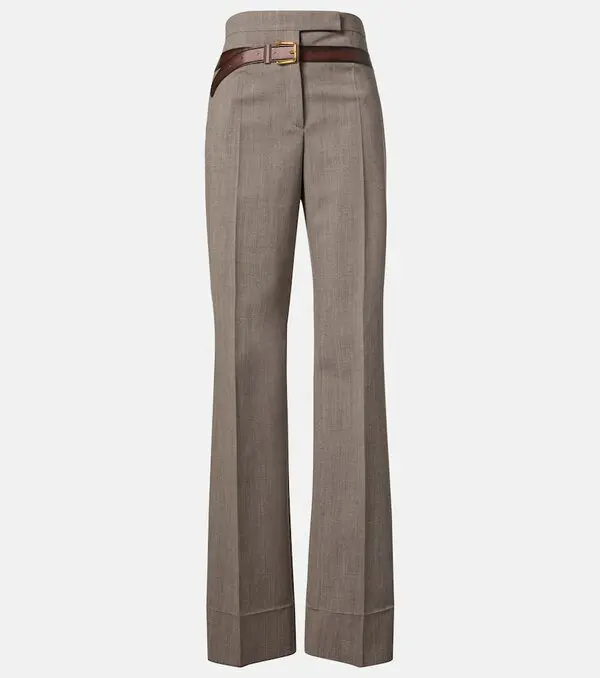 Prada Trompe L'œIl Straight Trousers - Grey | Editorialist