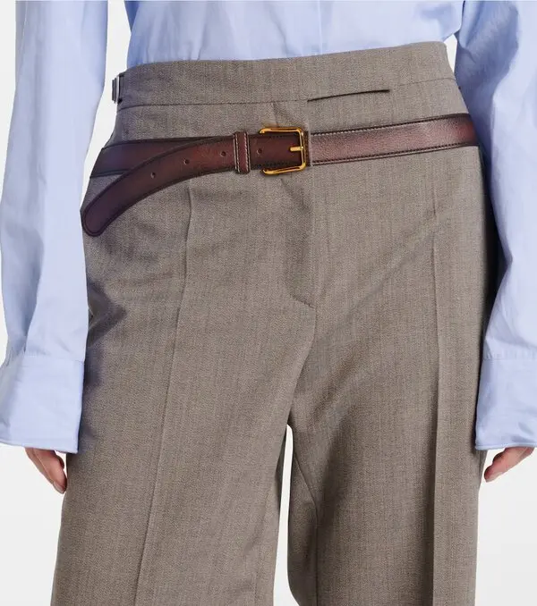 Prada Trompe L'œIl Straight Trousers - Grey | Editorialist