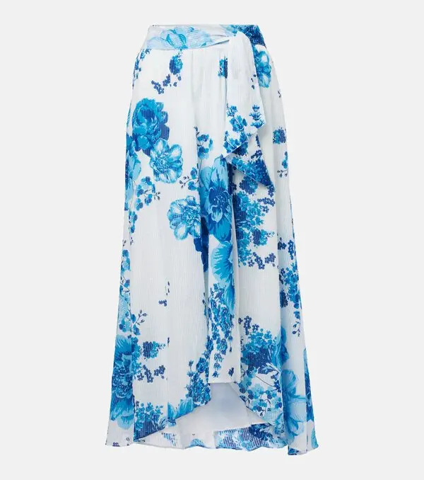 Poupette St Barth Bilitis Floral Maxi Skirt - Blue