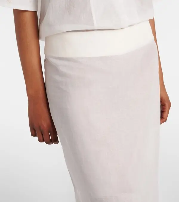 RÓHE Floral Organza Pencil Skirt