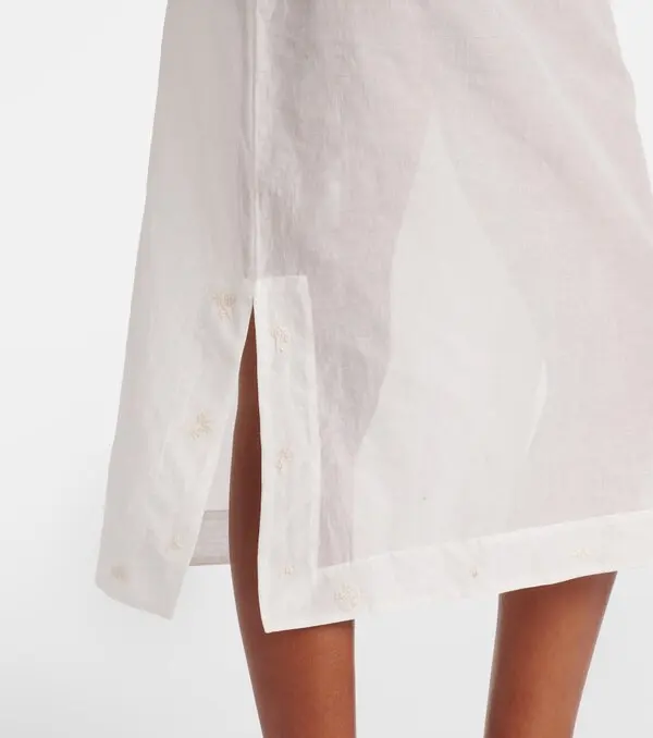RÓHE Floral Organza Pencil Skirt