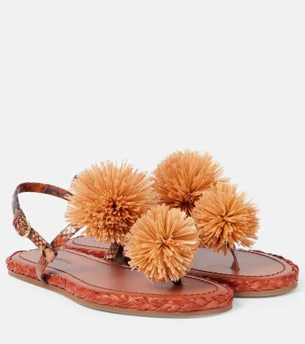 Ulla Johnson Ingrid Leather-trimmed Espadrilles - Brown