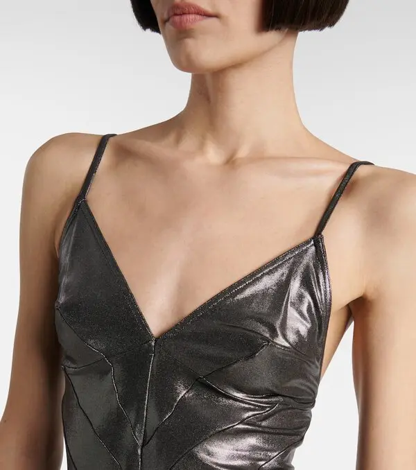 Rick Owens Metallic-effect Jersey Gown
