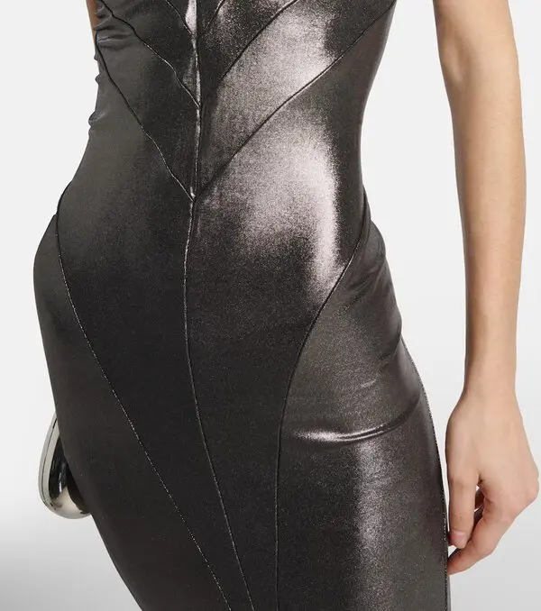 Rick Owens Metallic-effect Jersey Gown