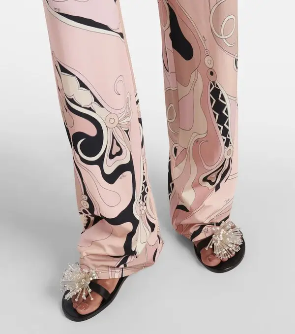 Emilio Pucci Orchidee Jersey Wide-leg Pants
