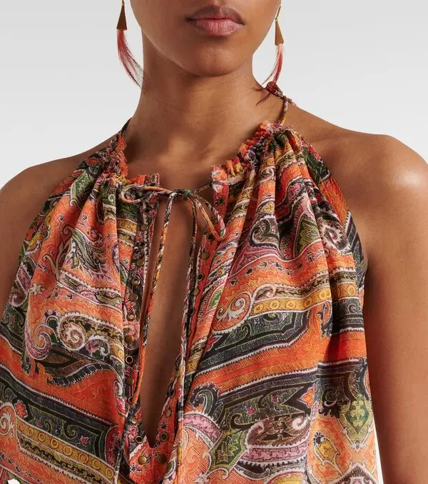 Isabel Marant Étoile Marilou Paisley Silk Voile Top