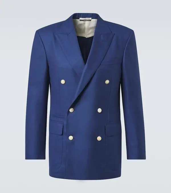 Dunhill Double-breasted Cashmere Blazer